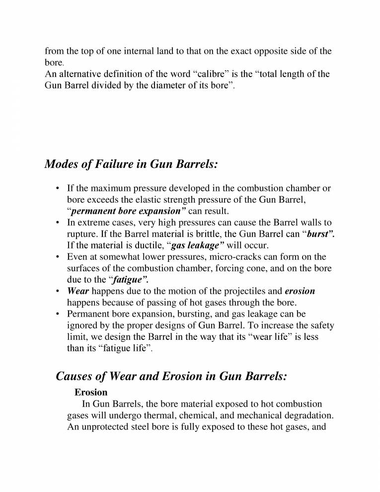 WEAR And EROSION In GUN BARREL - Notes - LearnPick India