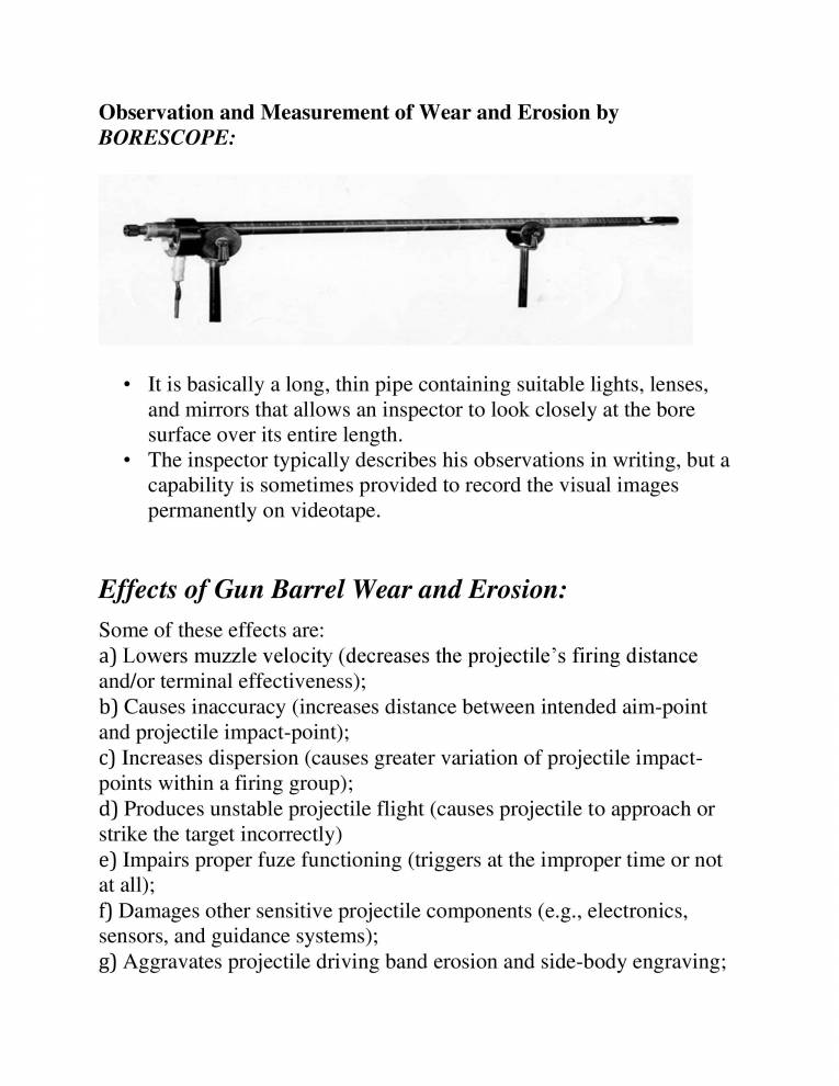 WEAR And EROSION In GUN BARREL - Notes - LearnPick India