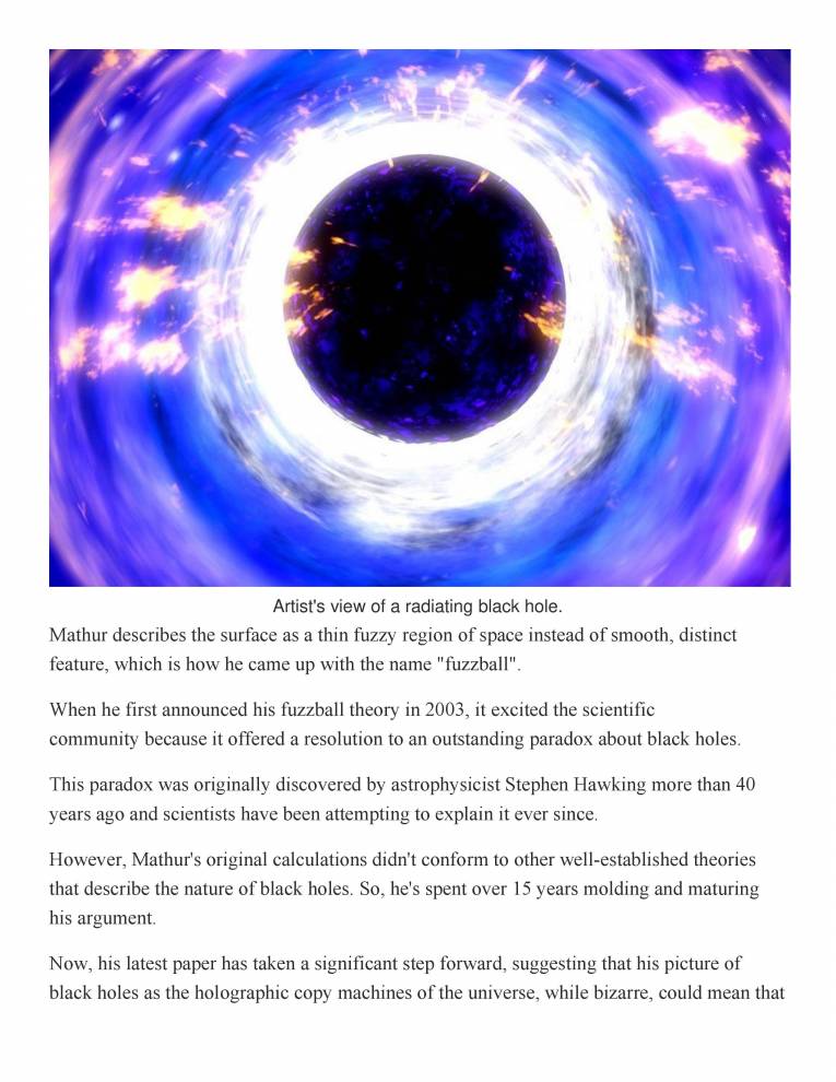 Inside Of A Black Hole - Notes - LearnPick India