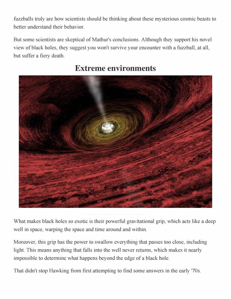 Inside Of A Black Hole - Notes - LearnPick India