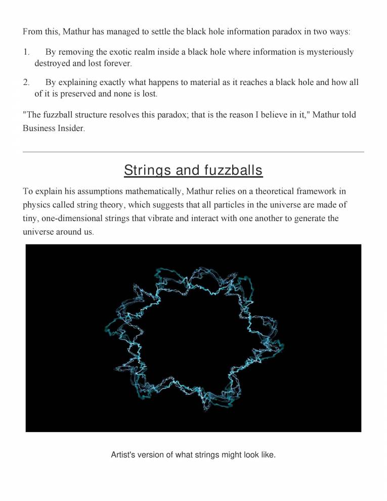 Inside Of A Black Hole - Notes - LearnPick India