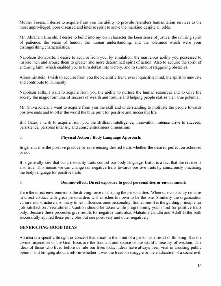 Personality Development - Notes - LearnPick India