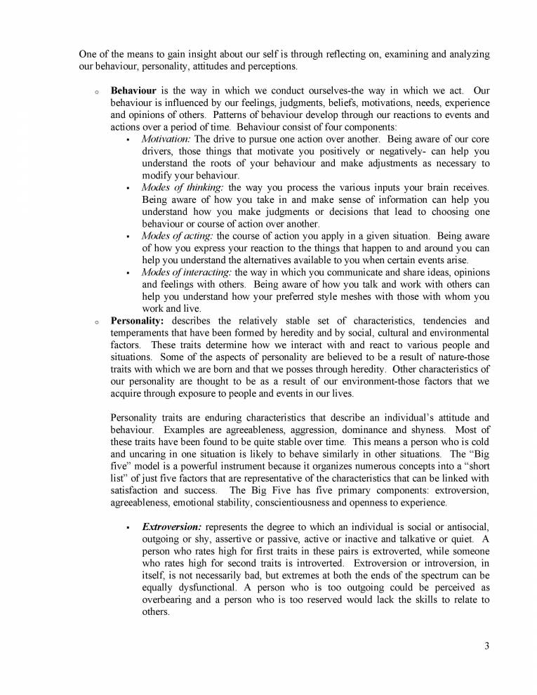 Personality Development - Notes - LearnPick India