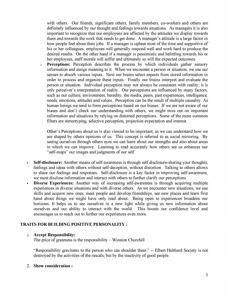 Personality Development - Notes - LearnPick India