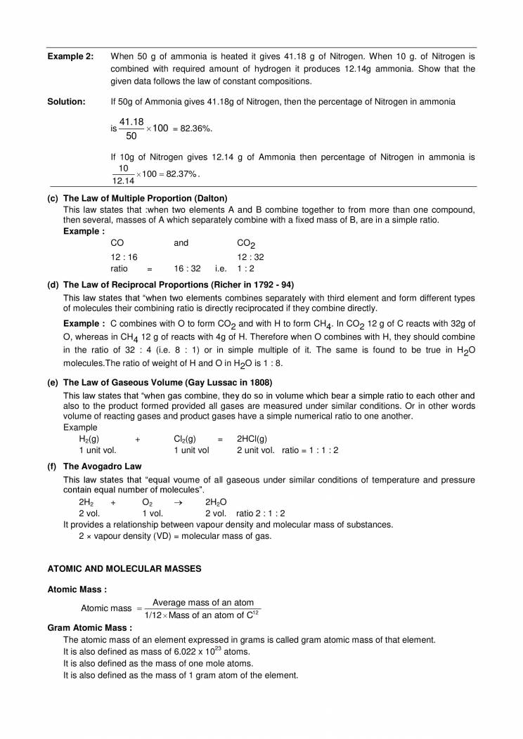 Some Basic Concept Of Chemistry - Notes - LearnPick India