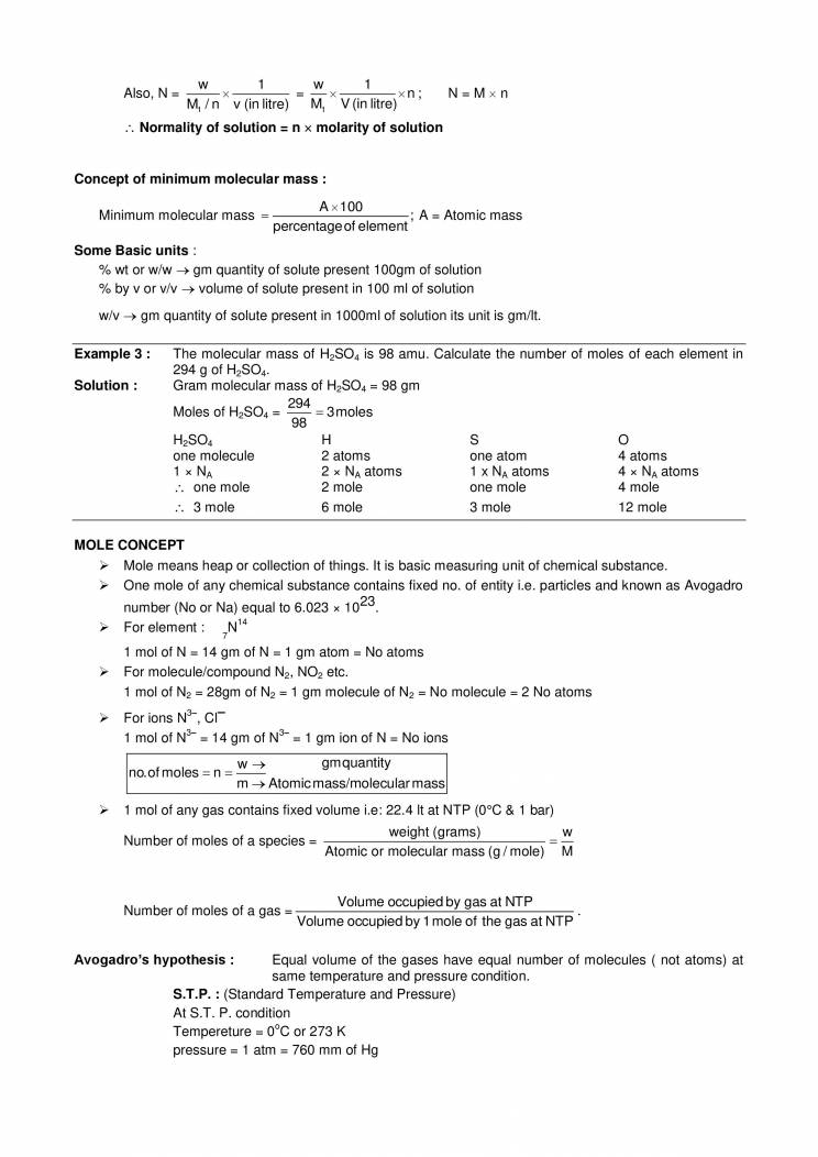 Some Basic Concept Of Chemistry - Notes - LearnPick India