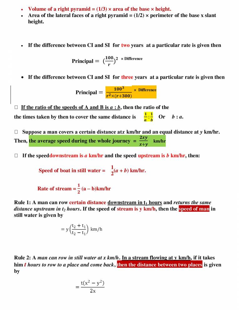 Mathematical Formula In Simplified Form - Notes - LearnPick India