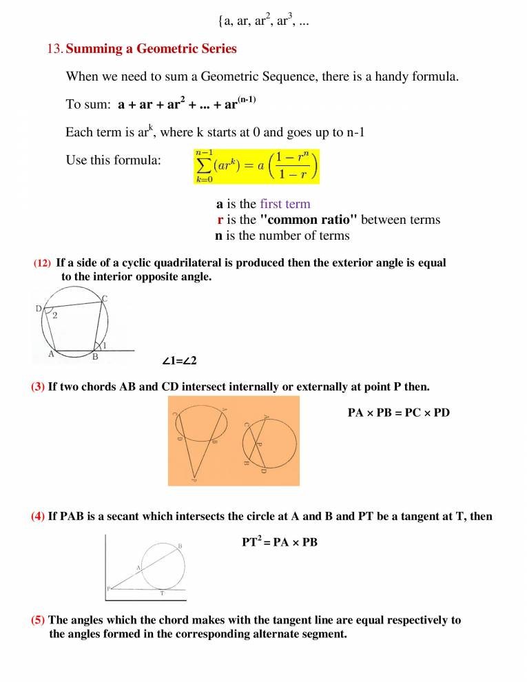 Mathematical Formula In Simplified Form - Notes - LearnPick India