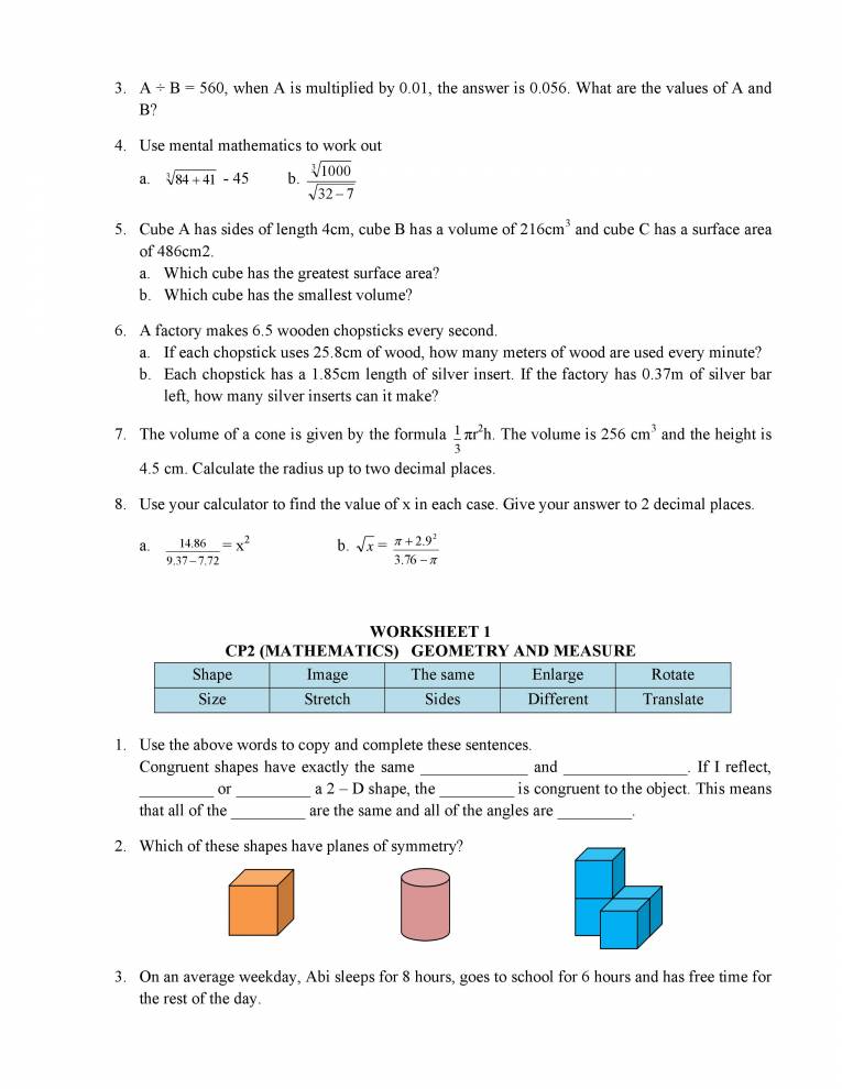 Mathematics Class 8 CIE (Cambridge International Education) - Notes ...