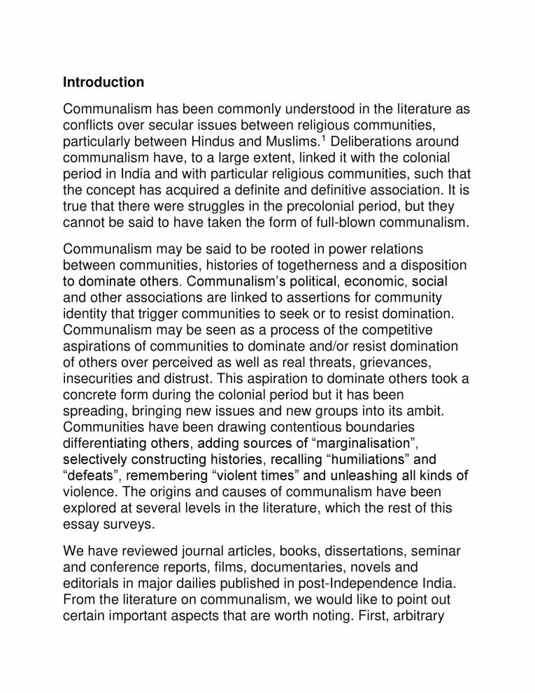 Communalism - Notes - LearnPick India