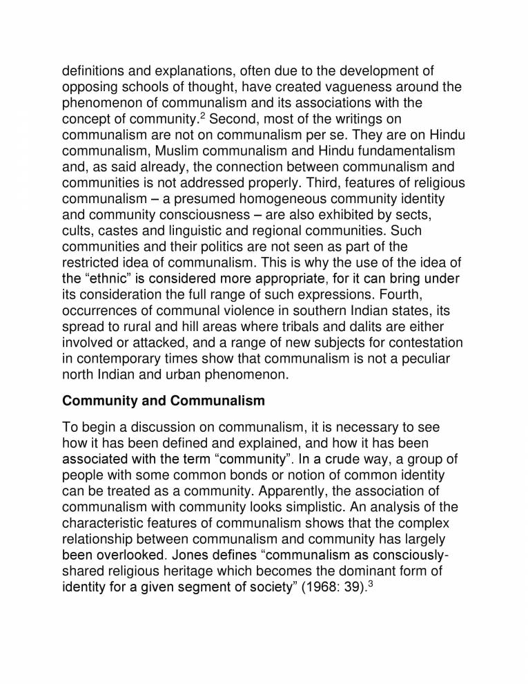 Communalism - Notes - LearnPick India