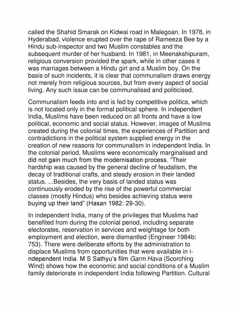 Communalism - Notes - LearnPick India