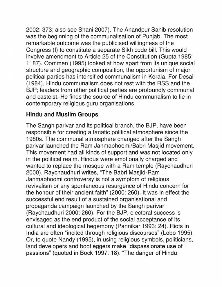 Communalism - Notes - LearnPick India