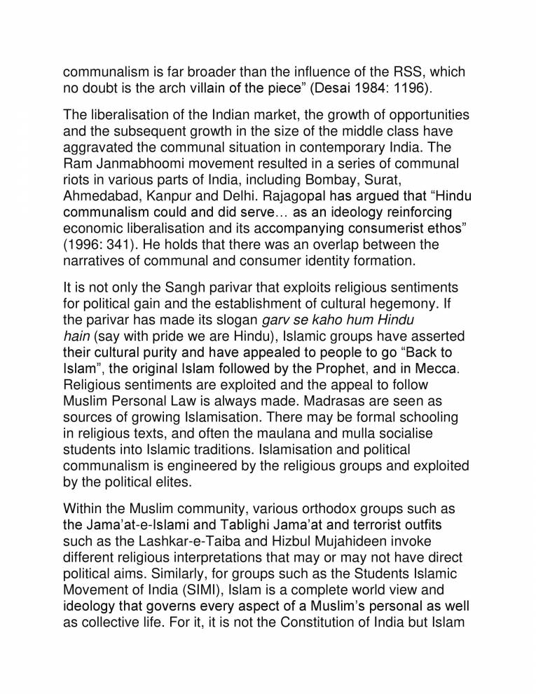 Communalism - Notes - LearnPick India