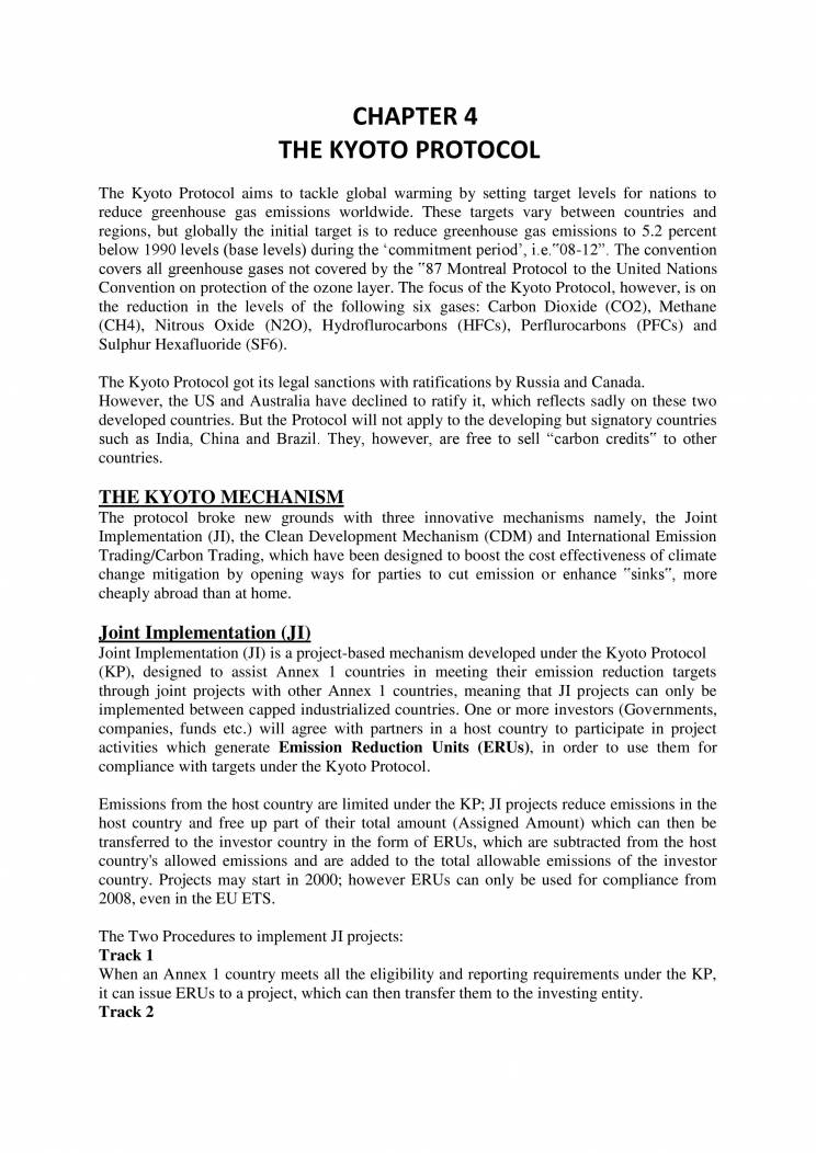 Kyoto Protocol - Notes - LearnPick India
