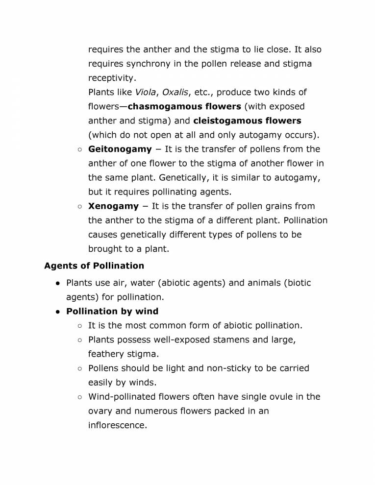 Sexual Reproduction In Flowering Plants - Notes - LearnPick India