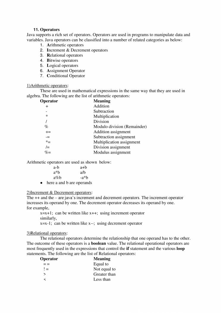 Java Notes Java Notes Notes