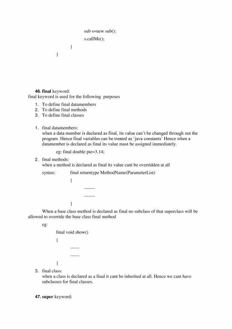 Java - Notes - LearnPick India