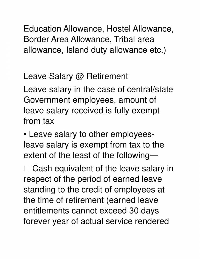 Salary( Income Tax) Notes - Notes - LearnPick India