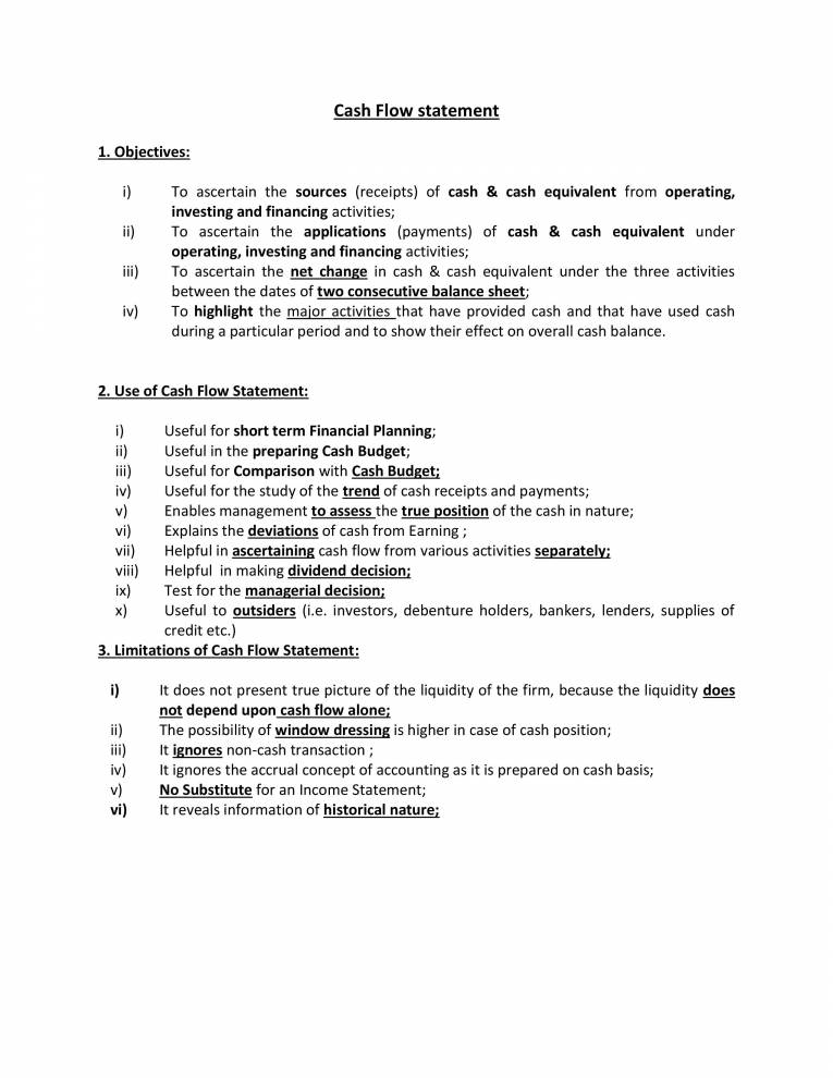 Cash Flow Statement - Notes - LearnPick India