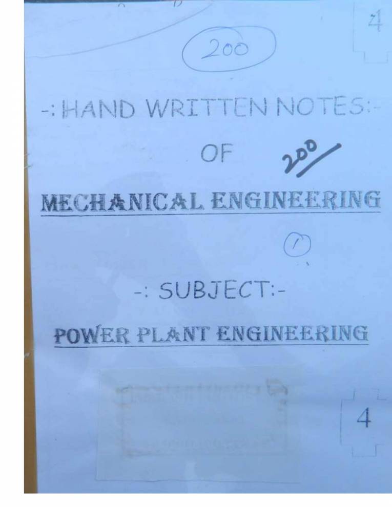 Power Plant Engineering - Notes - LearnPick India