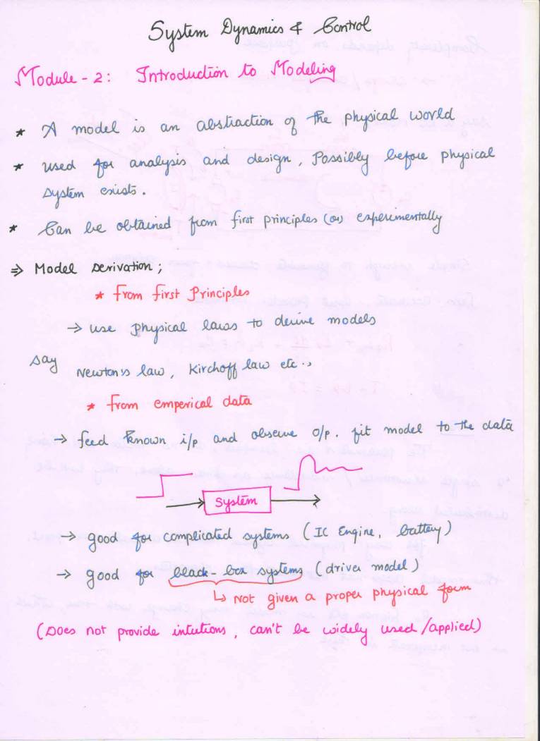 System Modelling - Notes - LearnPick India