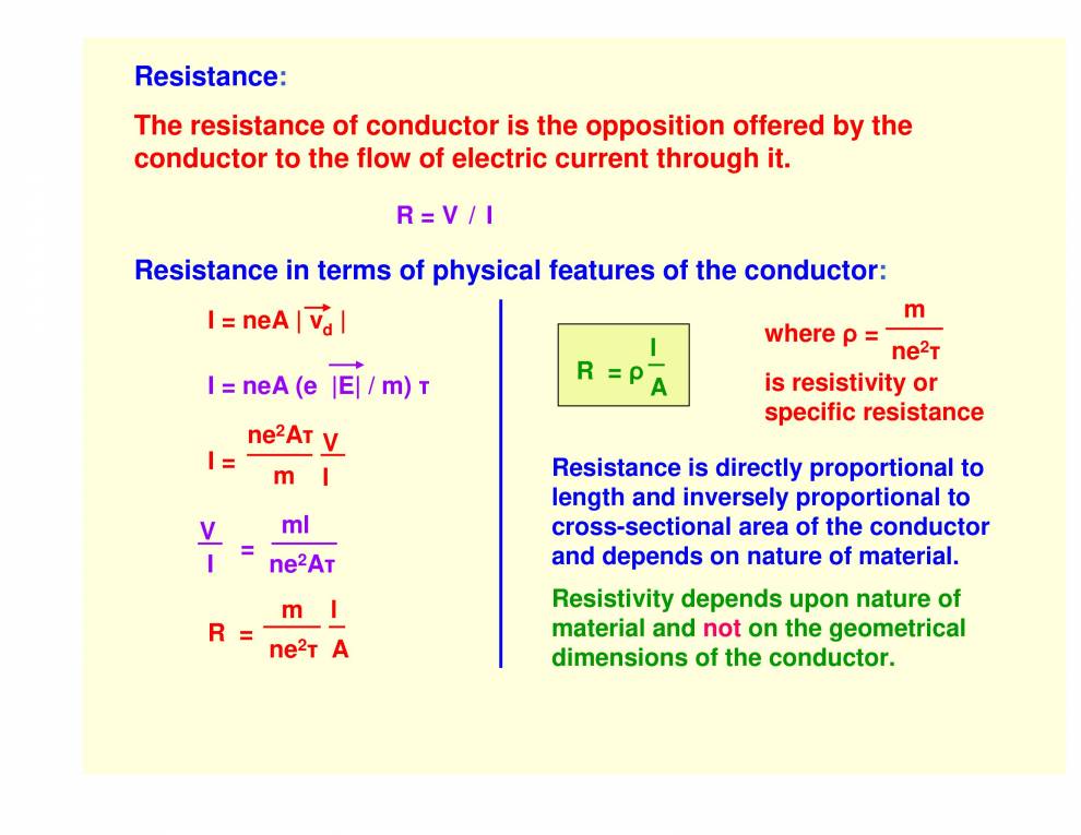 Physics : Class 12th : Current Electricity Notes - Notes - LearnPick India
