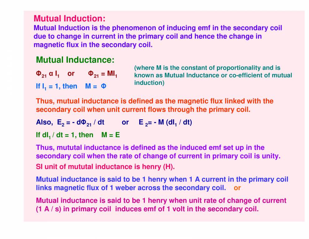 Physics : Class 12th : Electromagnetic Induction Notes - Notes ...