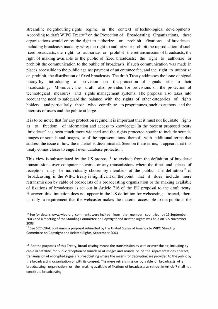 Rights Of Broadcasting Organizations Under Neighbouring Rights - Notes ...