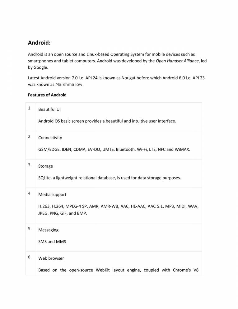 Android Notes - Notes - LearnPick India