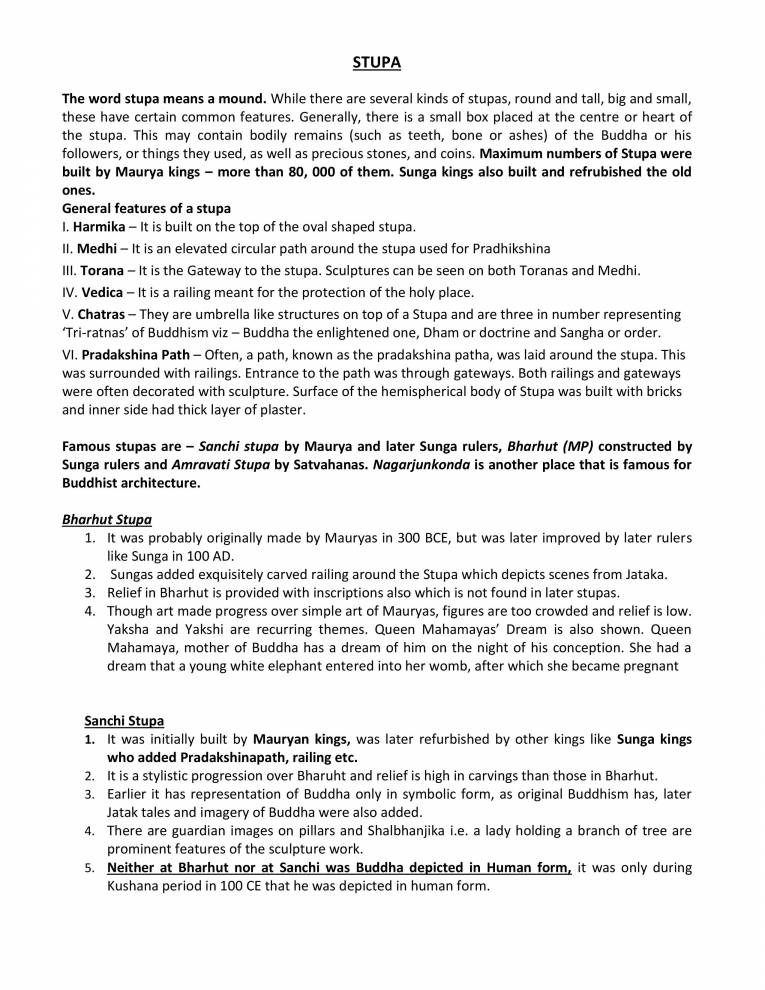 Buddhist Architecture - Notes - LearnPick India