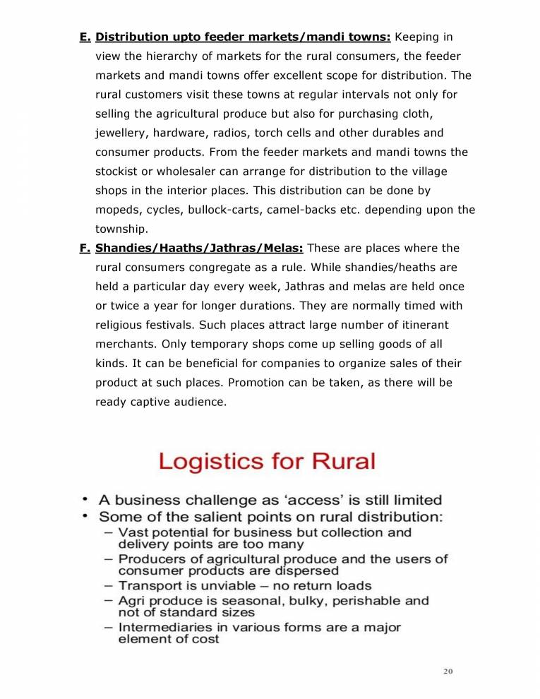 Rural Marketing - Notes - LearnPick India