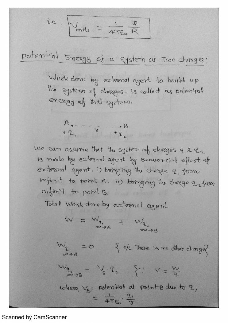 Electric Potential - Notes - LearnPick India