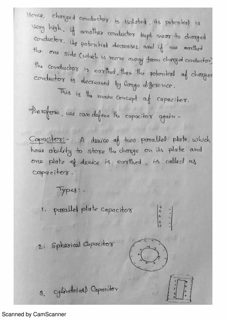 Capacitor - Notes - LearnPick India