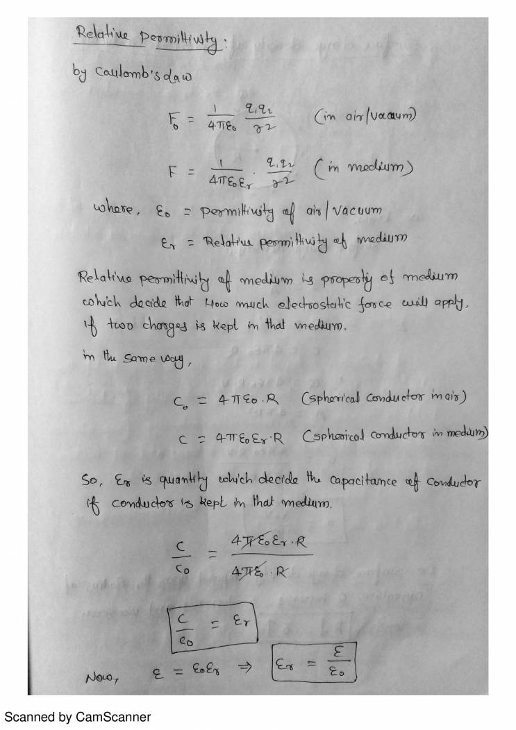 Capacitor - Notes - LearnPick India