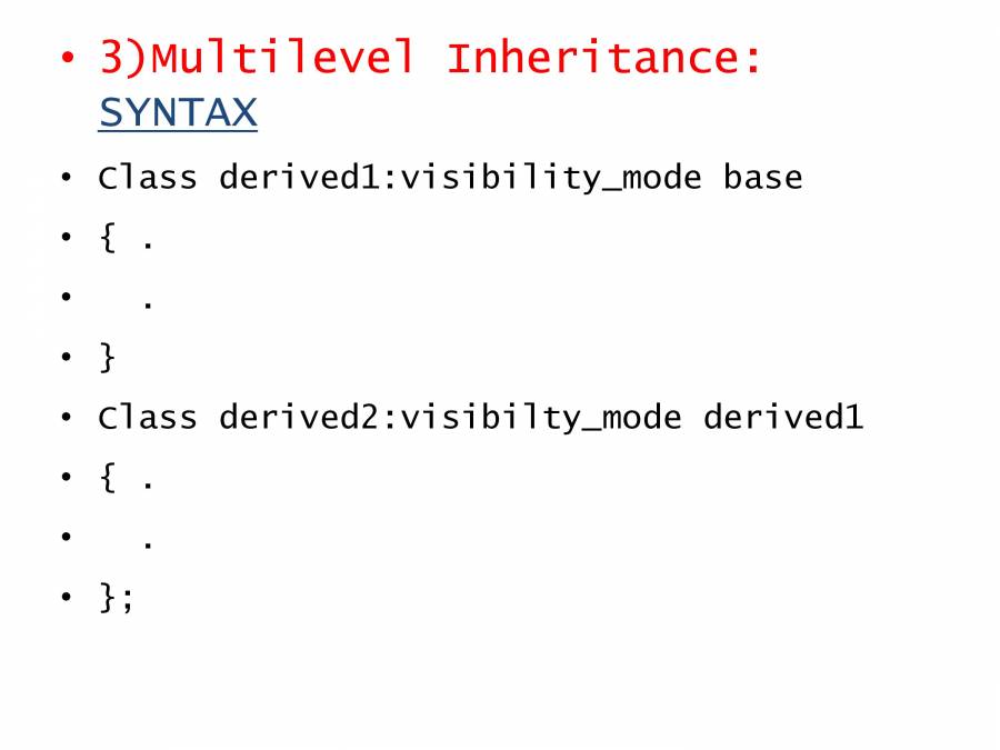 Inheritance In C++ - Notes - LearnPick India