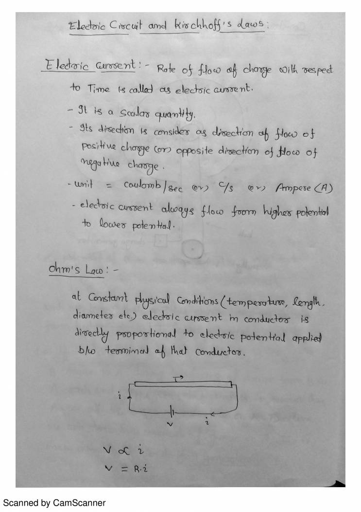 Current Electricity - Notes - LearnPick India