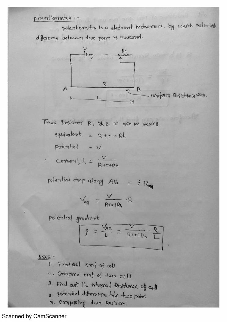 Current Electricity - Notes - LearnPick India