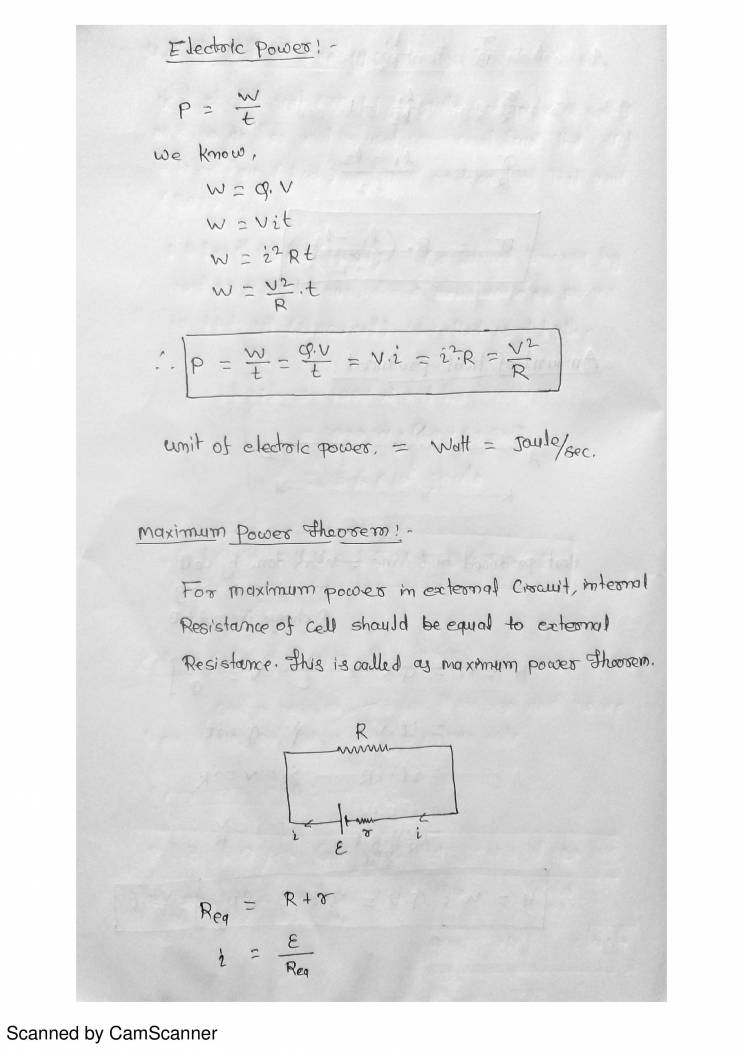 Current Electricity - Notes - LearnPick India
