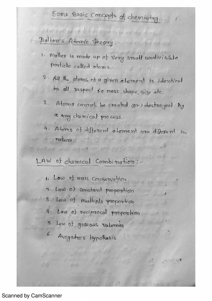 Basic Concept Of Chemistry - Part-1 - Notes - LearnPick India