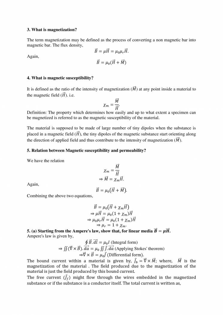 Magnetism - Notes - LearnPick India