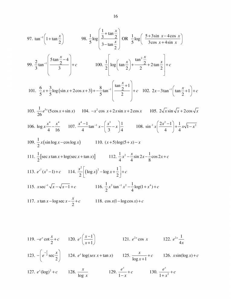 Integration (Calculus) - Notes - LearnPick India