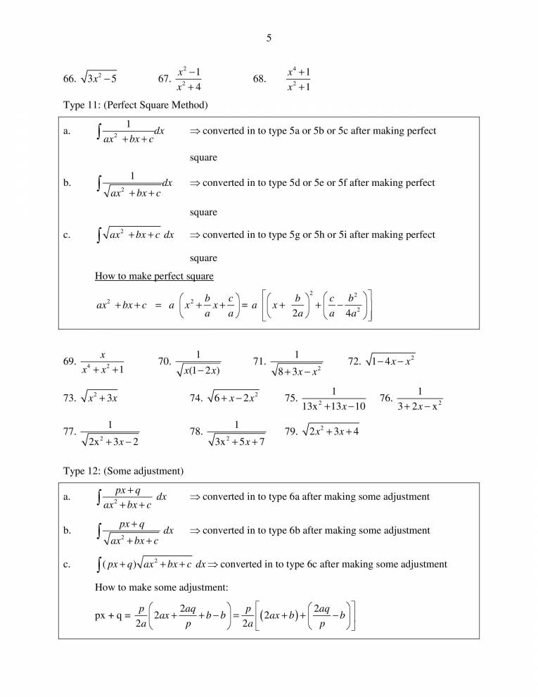 Integration (Calculus) - Notes - LearnPick India