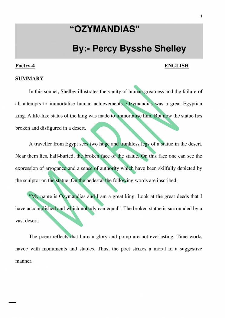 CLASS 10TH CBSE ENGLISH NOTES - Notes - LearnPick India