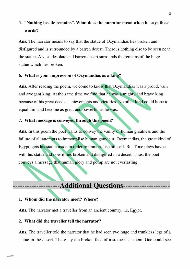 CLASS 10TH CBSE ENGLISH NOTES - Notes - LearnPick India