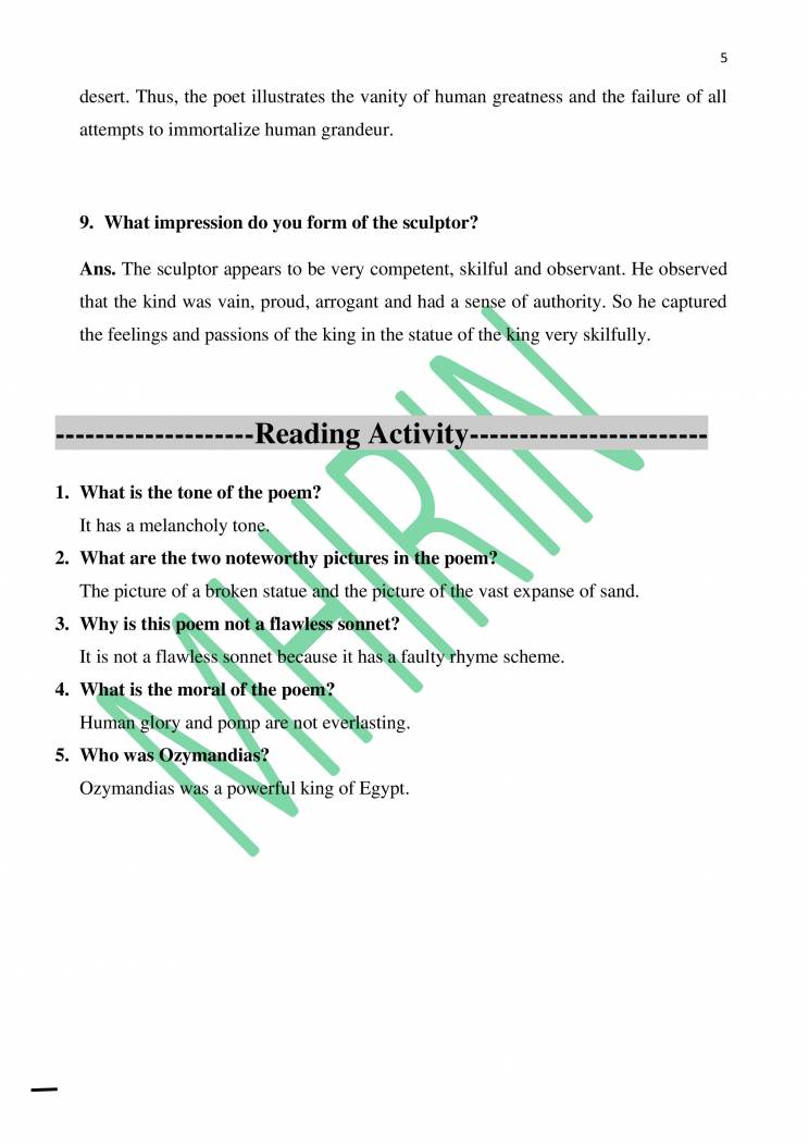 CLASS 10TH CBSE ENGLISH NOTES - Notes - LearnPick India