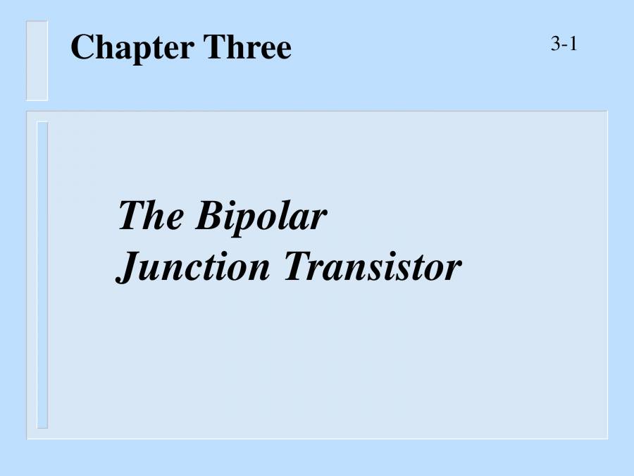 Bipolar Junction Transistor - PowerPoint Slides - LearnPick India