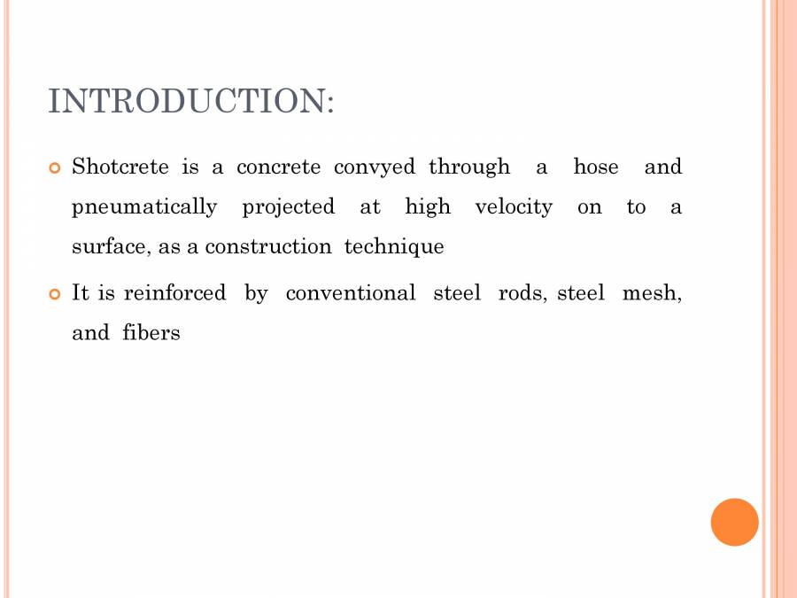 Shotcrete Concrete - PowerPoint Slides - LearnPick India