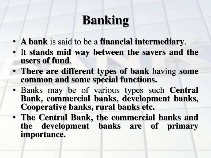 Banking - PowerPoint Slides - LearnPick India