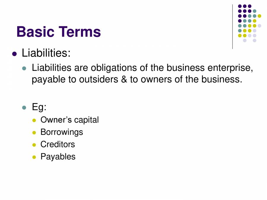 Basic Understanding Of Accounting - PowerPoint Slides - LearnPick India